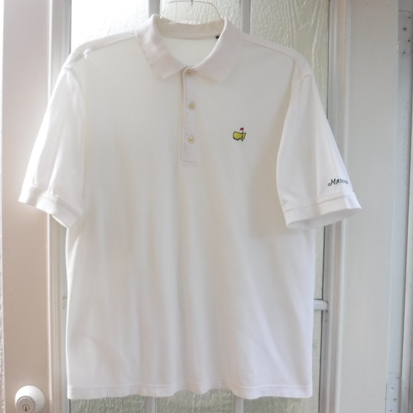 Masters | Shirts | Masters August Logo On White Short Sleeve Collared ...
